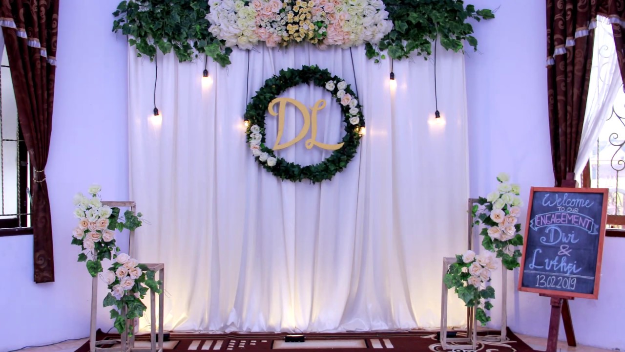 Backdrop Lamaran / Engagement & Akad Nikah Simpel dan Keren - YouTube