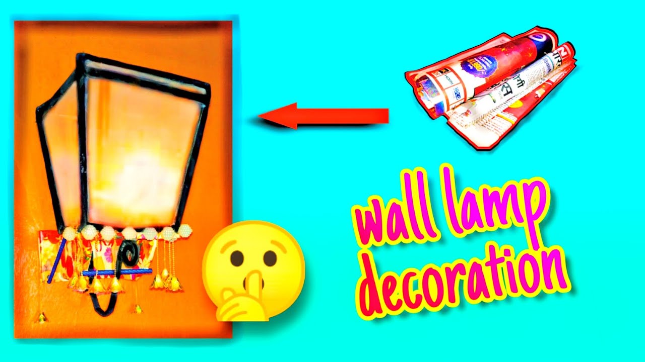 how to lamp at home, paper wall lamp,simple lamp - YouTube