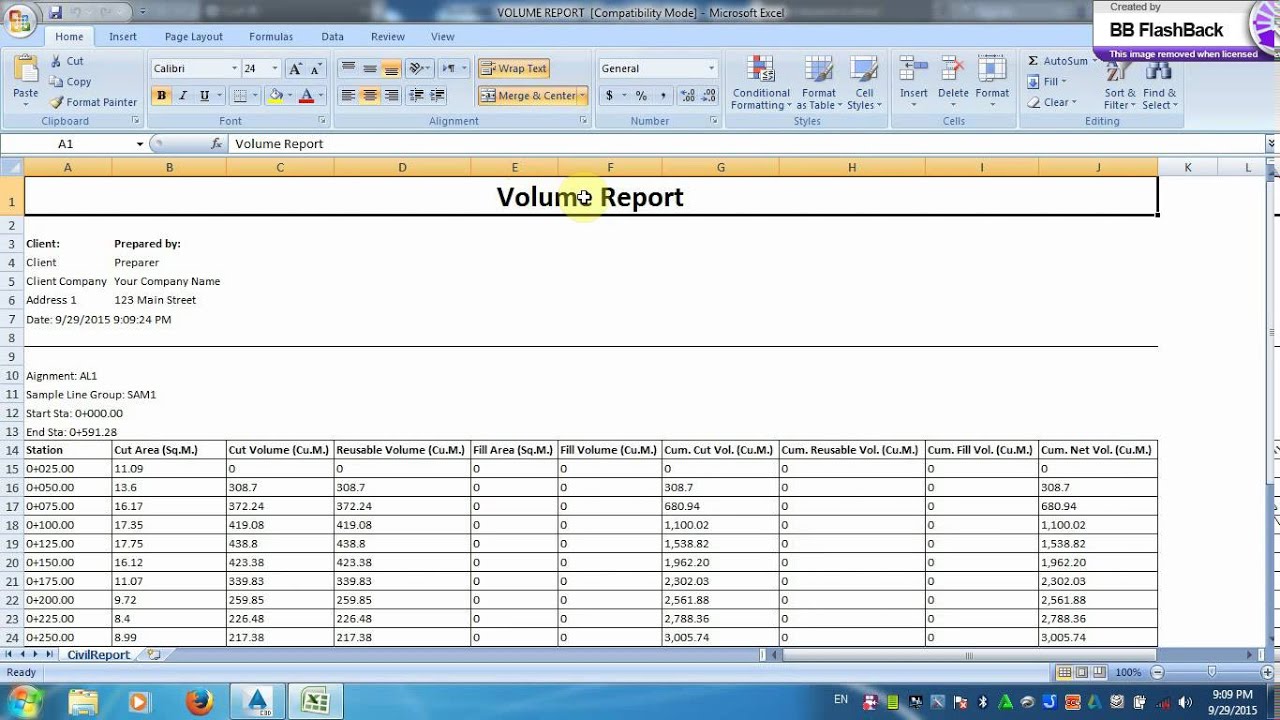 CIVIL 3D 2015 (CREATE REPORT 10) - YouTube