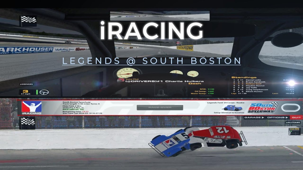 iRACING LEGENDS AT SOUTH BOSTON - YouTube