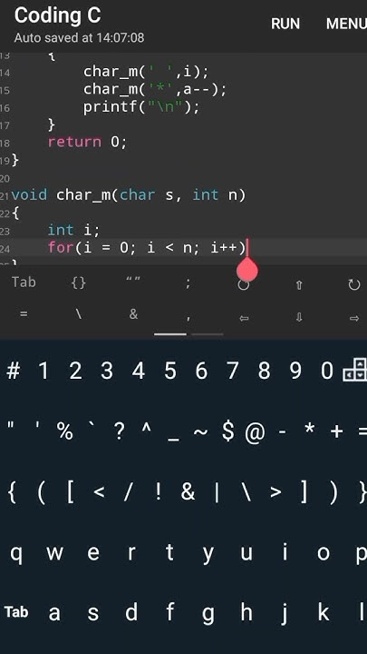 lower triangle pattern in c. - YouTube