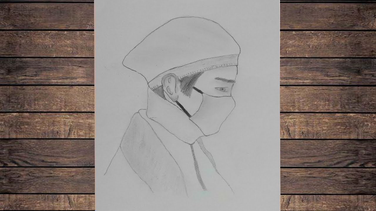 How Draw a Handsome Boy with muffler step by step | Boy Pencil Sketch ...