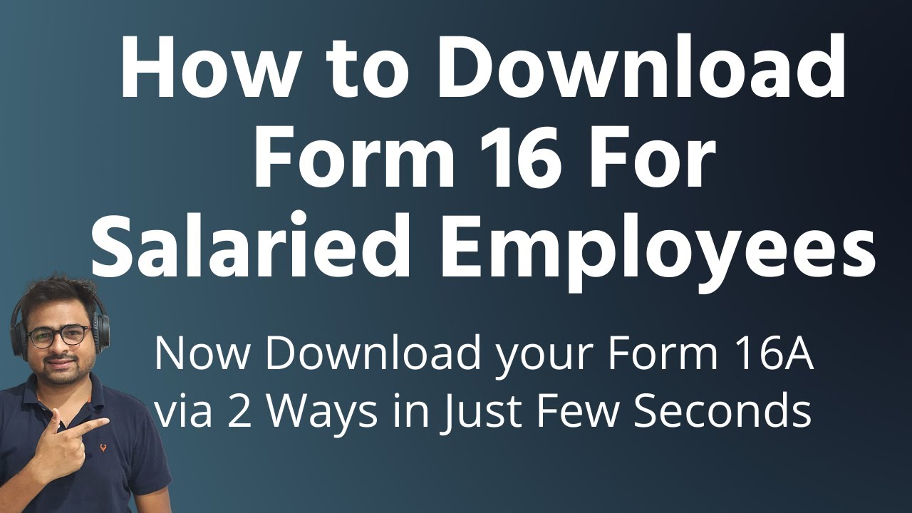 How To Download Form 16 Online For Salaried Employees From ITR Site