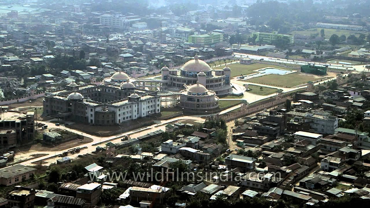 Aerial view of Imphal Capitol Project from Cheirao Ching of ...