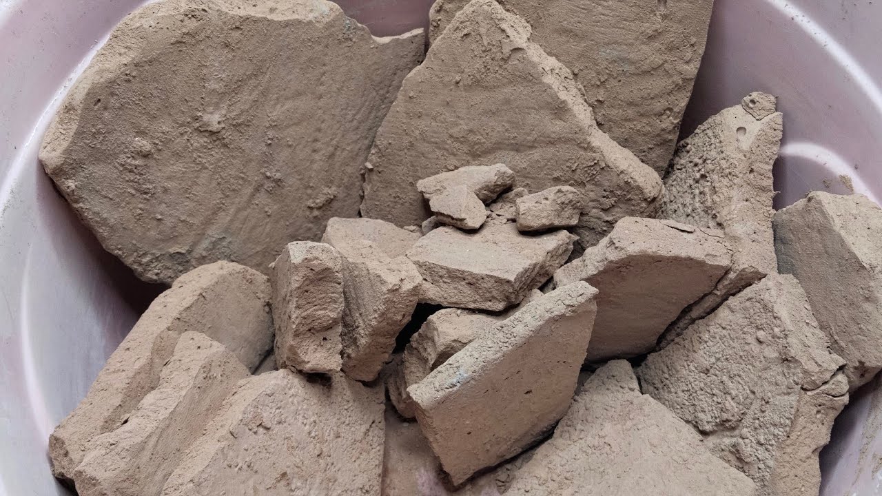 ASMR : pure soft mud dirt slab yummy 🤤😋 favorite delicious texture dry ...