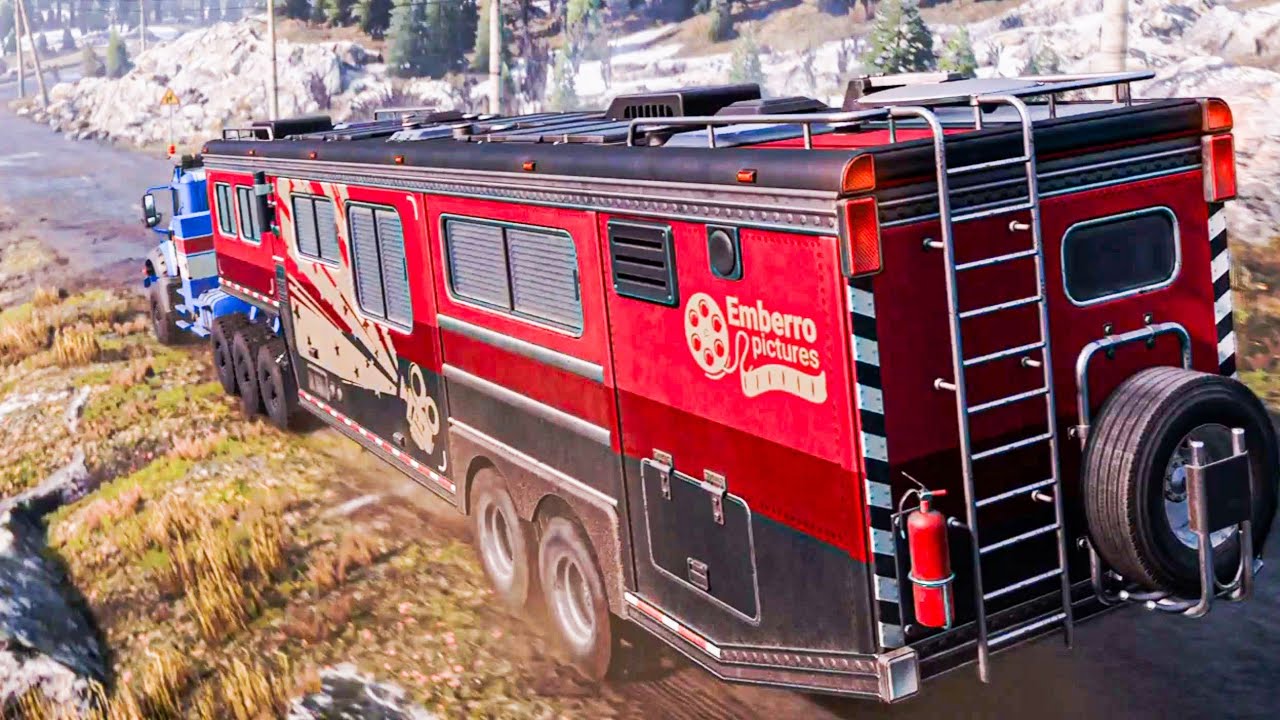 Transporting an movie star Semi-Trailer | snowrunner | PS5 | 4K - YouTube