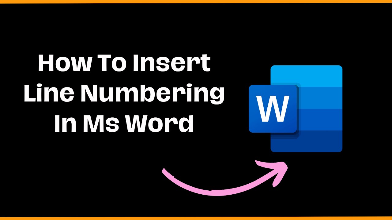 How To Insert Line Numbering In Ms Word YouTube How To Insert Line Numbering In Ms Word YouTube