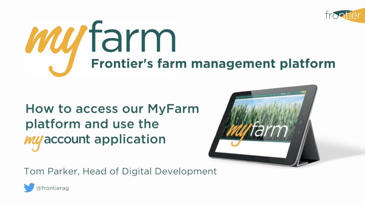 MyFarm - Getting started with MyAccount - YouTube