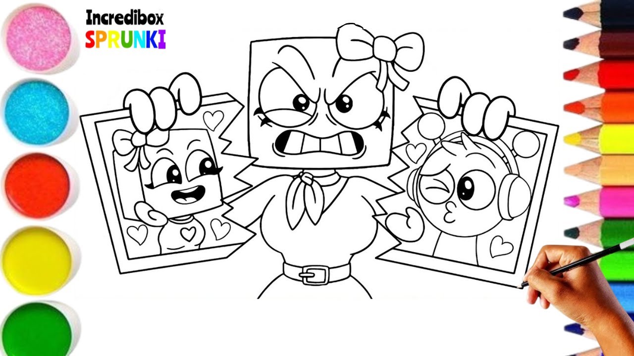 Incredibox Sprunki New CXoloring Pages🔥🌈🎶 COOL AS ICE Iciella Mom HATES ...