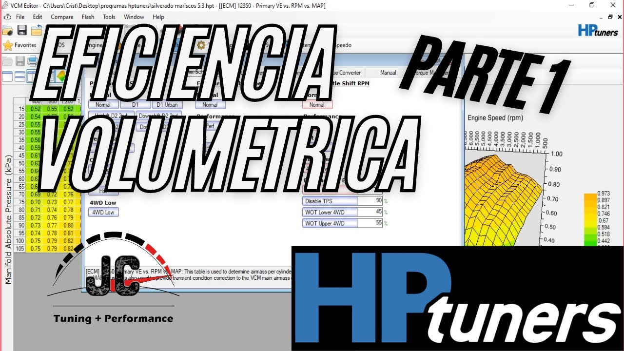 TUTORIAL HP TUNERS "EFICIENCIA VOLUMETRICA" PARTE 1 - YouTube