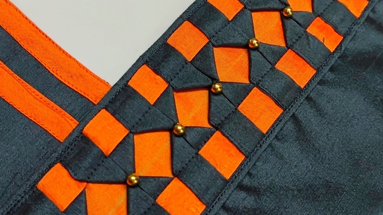 Easy model one side blouse back neck design|blouse gala stitching for ...