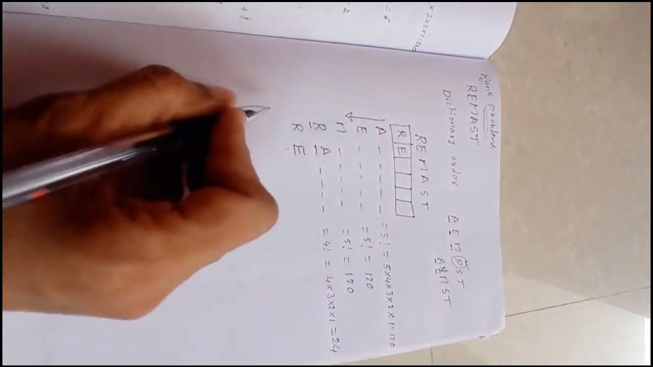 how to solve permutations and combinations rank problems - YouTube