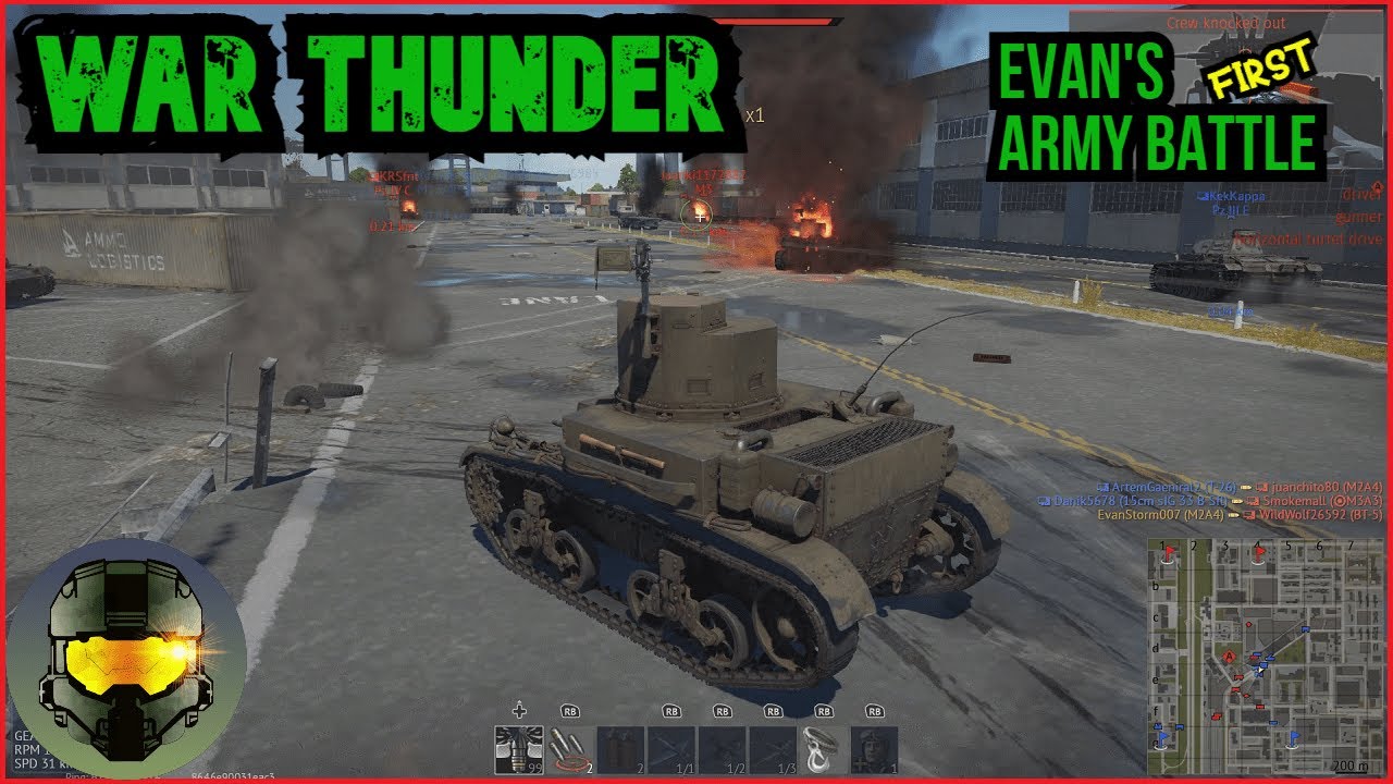Lets Play Noob War Thunder Tank Battle Evan Storm's First Army Battle ...