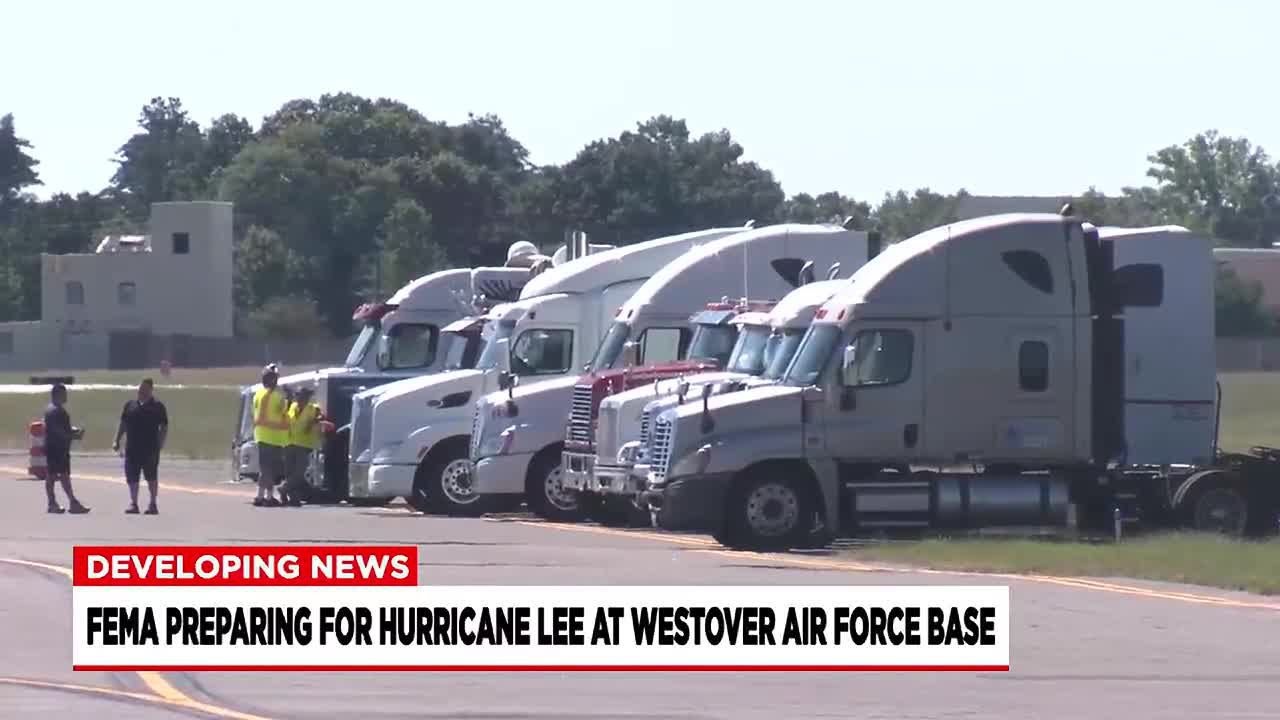 Westover to serve as FEMA staging area for Hurricane Lee response - YouTube