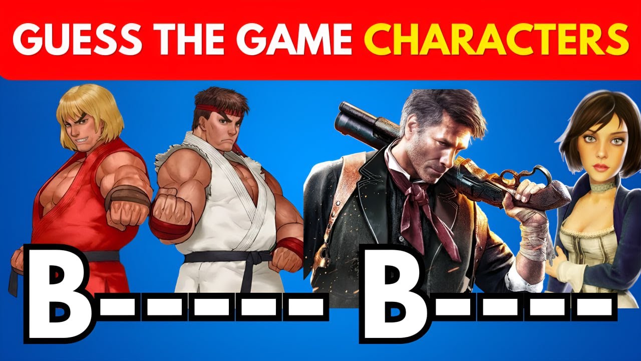 Guess The Video Game Characters | Can You Name Them All? - YouTube