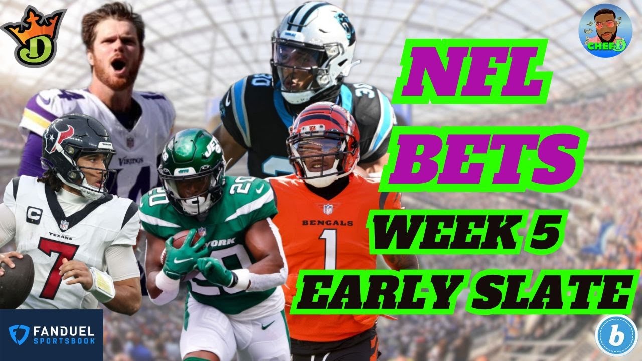 NFL WEEK 5 PREDICTIONS EARLY SLATE 1PM GAMES | CHEF D | NFL FREE BETS ...