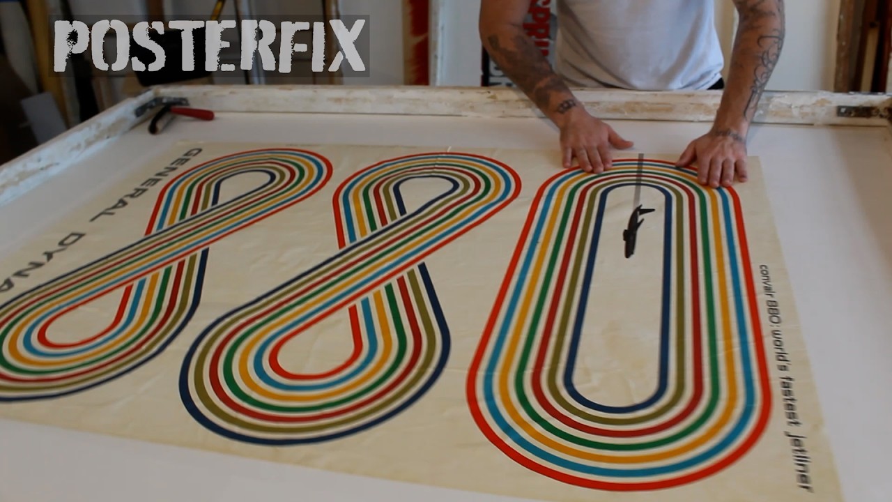Linen Backing a 1960s GENERAL DYNAMICS Poster @Posterfix - YouTube