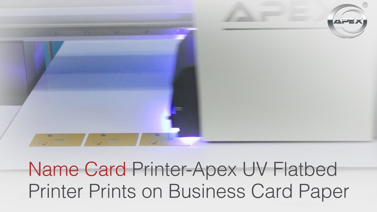 Name Card Printer-Apex UV Flatbed Printer Prints on Business Card Paper ...