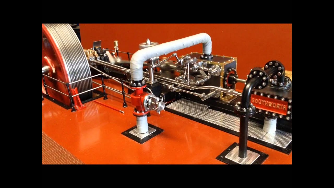 Tandem compound Corliss mill engine - YouTube