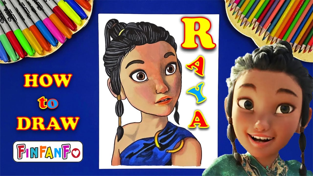 How to Draw Raya and The Last Dragon I Draw Raya I Art Vlog - YouTube