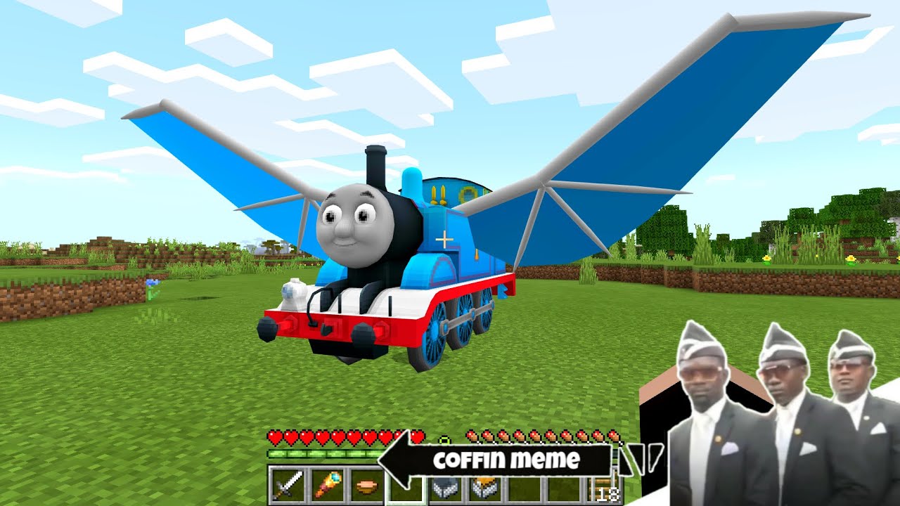 The Flying Thomas Tank Engine in Minecraft - Coffin Meme - YouTube