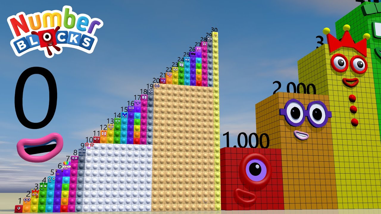 Numberblocks POP IT Step Squad 1 to 20 vs 20 to 20 000 BIGGEST Standing ...