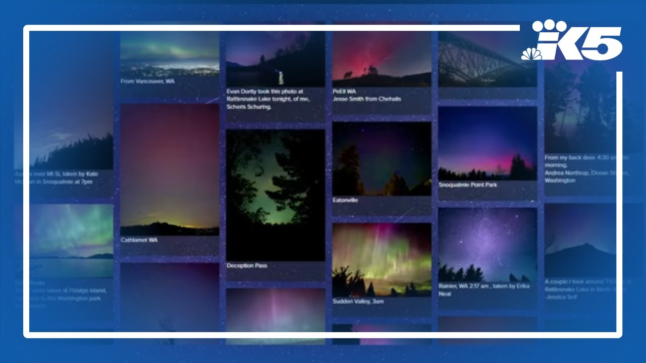 Northern lights paint skies across western Washington - YouTube