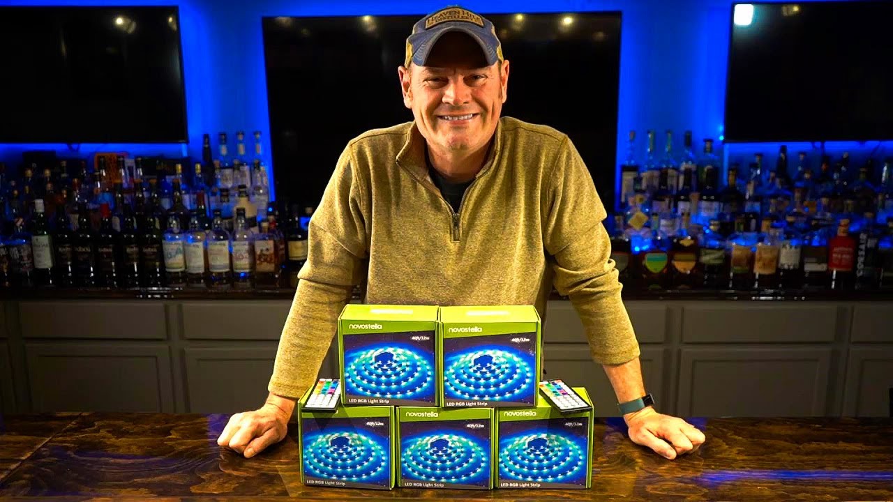 How To Add Lights To Your Home Bar | LED RGB Strip Lights - YouTube