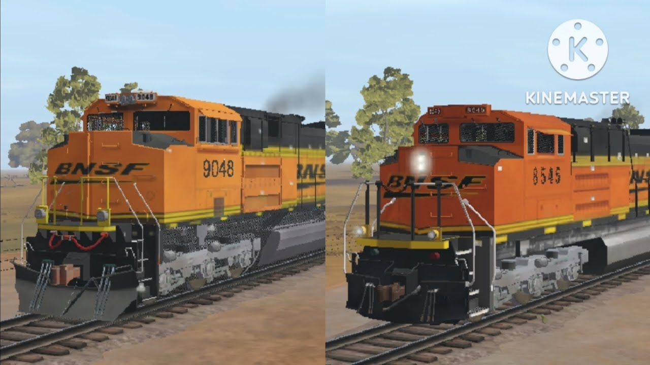 Trainz 3 BNSF #9048 & #8545 pass by with Casey Jones - YouTube