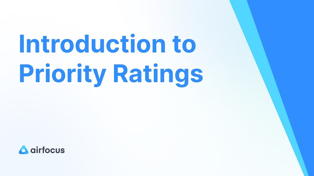 Introduction to Priority Ratings with airfocus - YouTube