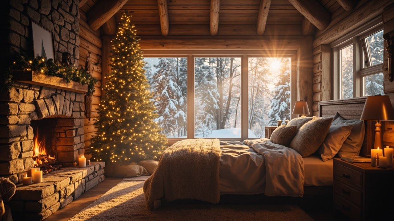 Peaceful Christmas music for relaxation 🎄 Magical holiday ambience 🔥 ...