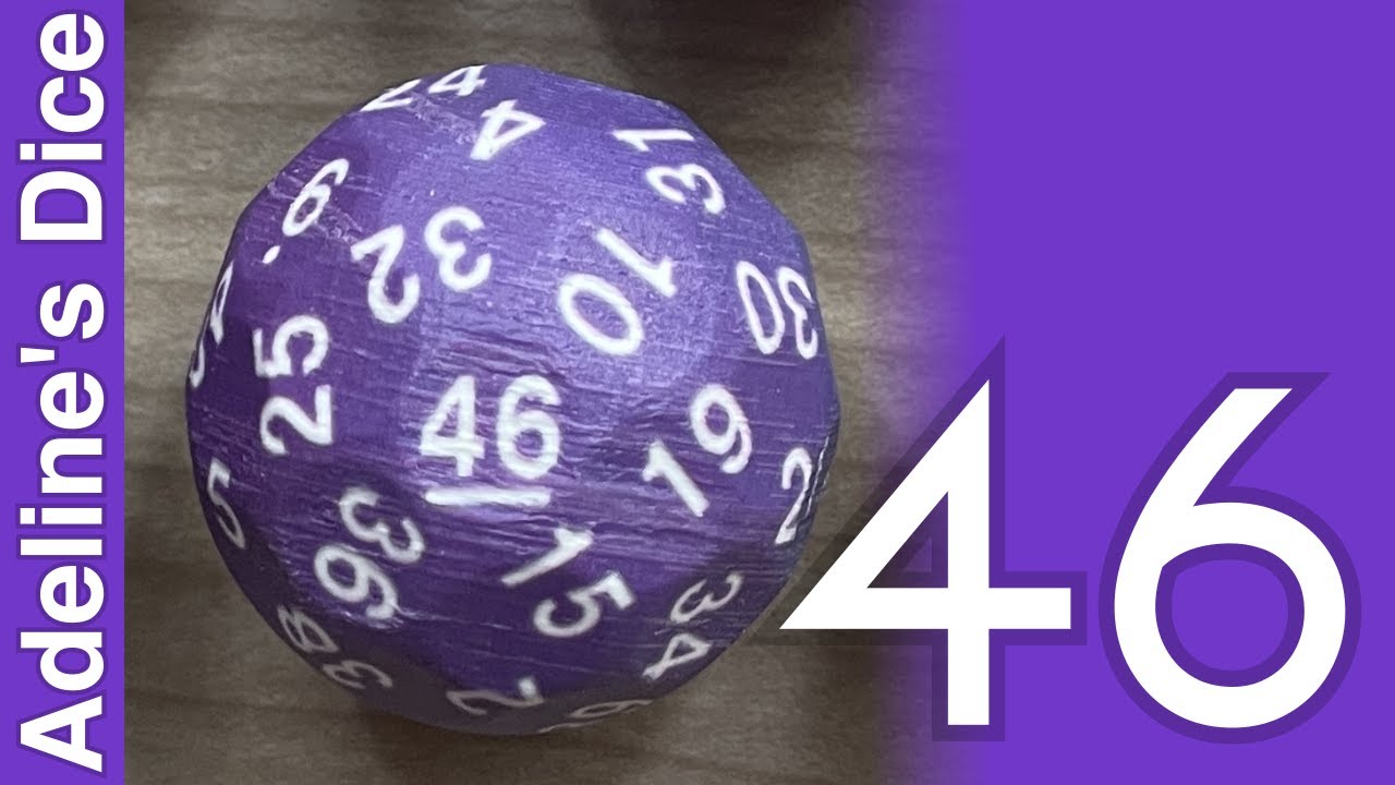 46-sided dice (d46) - YouTube