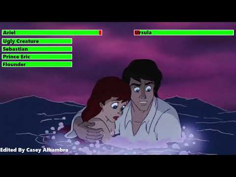 The Little Mermaid (1989) Final Battle with healthbars