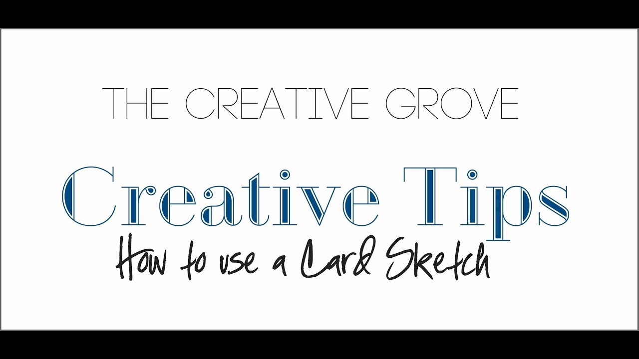 How to Use A Card Sketch - YouTube