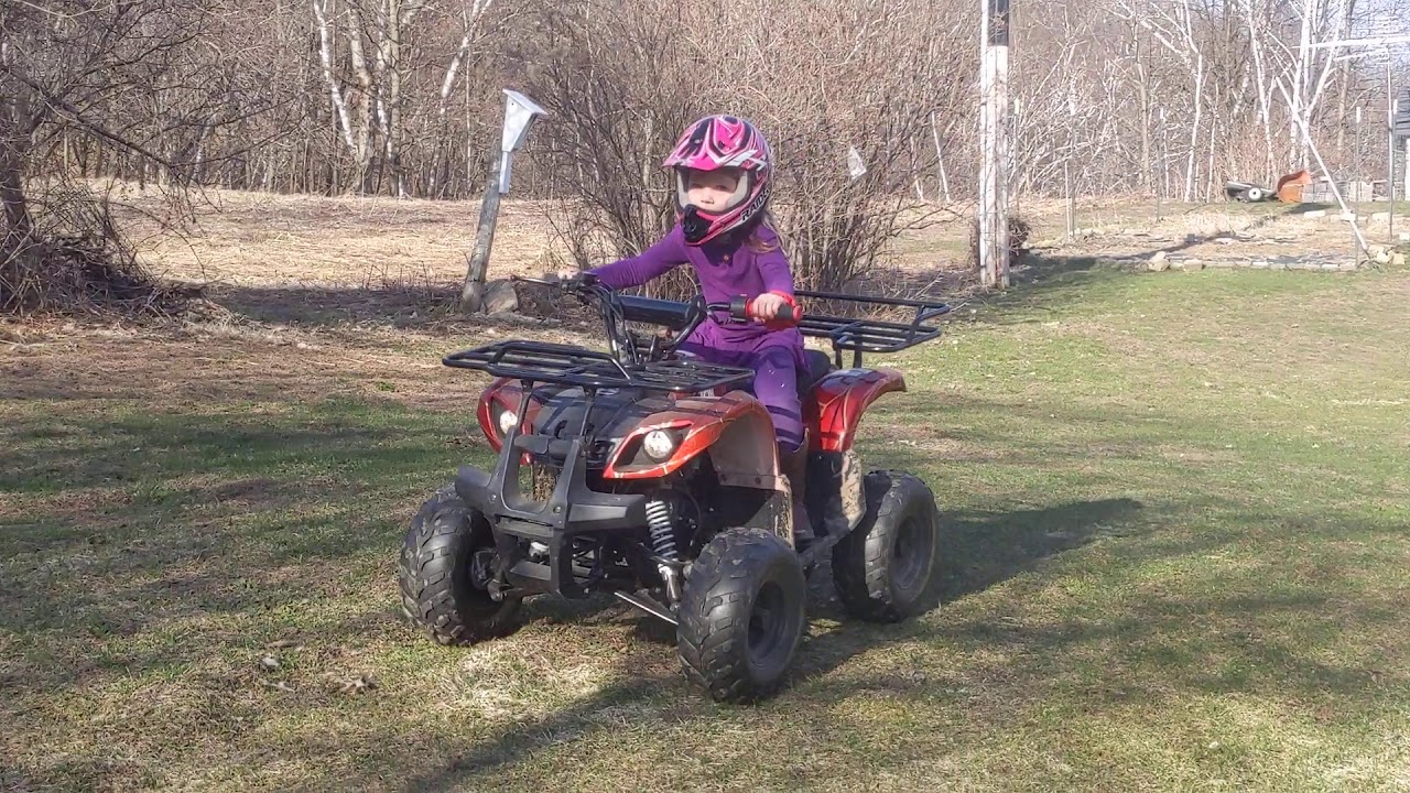 Ally Learning to Ride Four Wheeler - YouTube