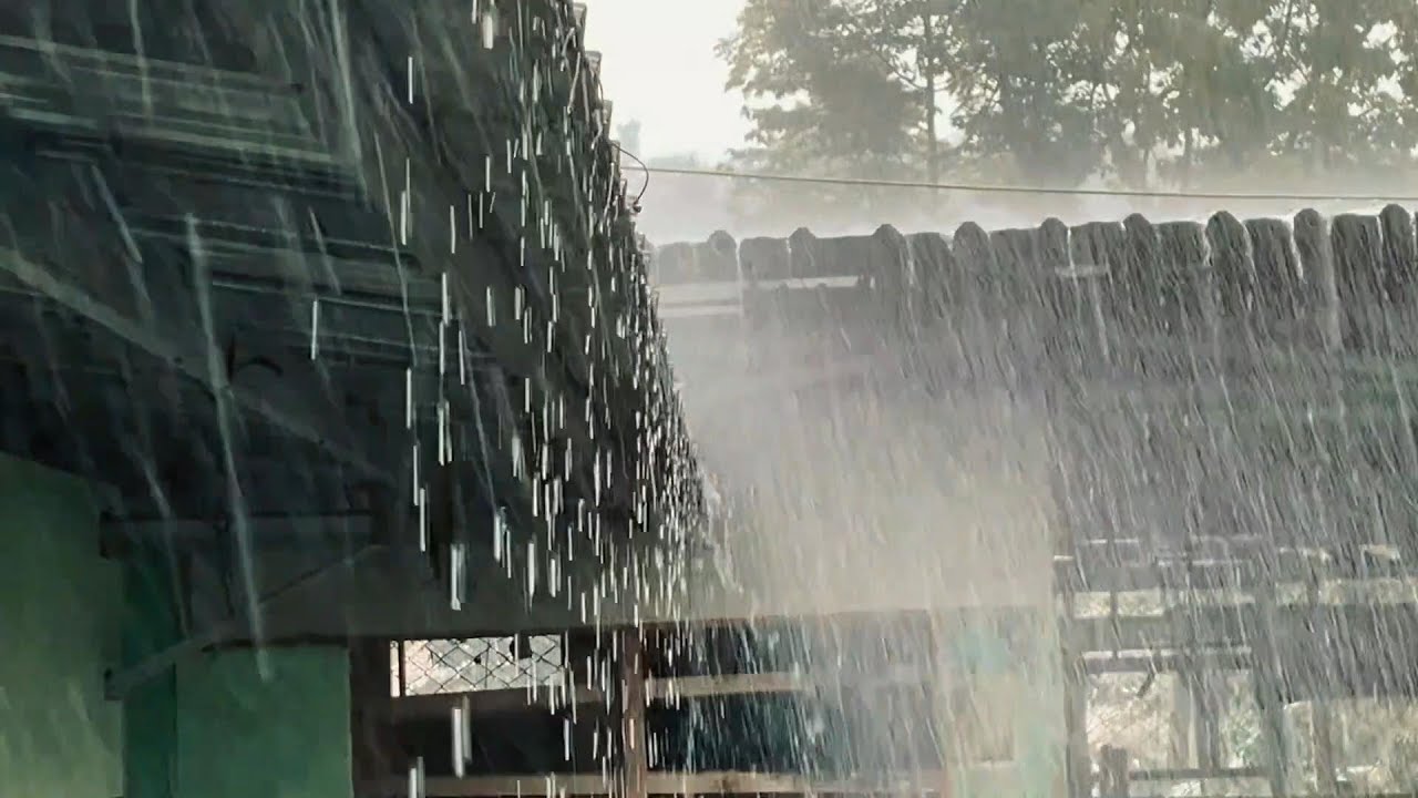 Peaceful Rain on Rooftops in a Quiet Village | Relax, Focus & Sleep ...