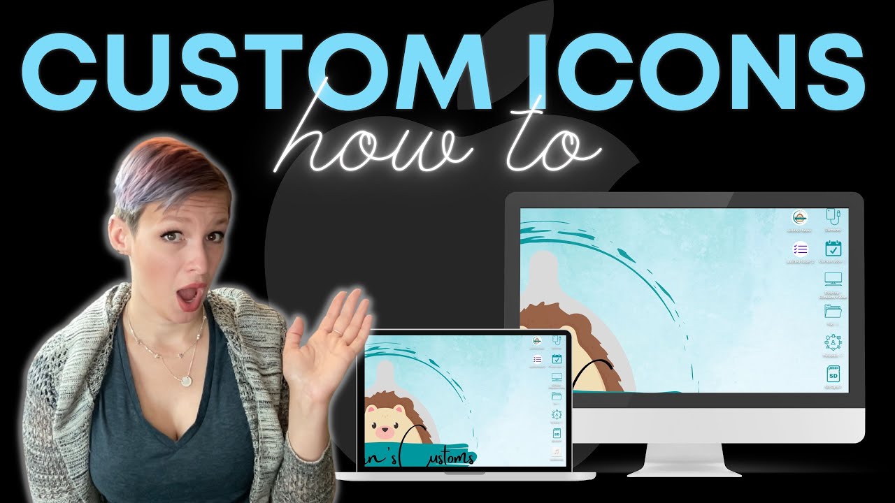 Creating CUSTOM MAC Desktop Icons | Kern's Customs - YouTube