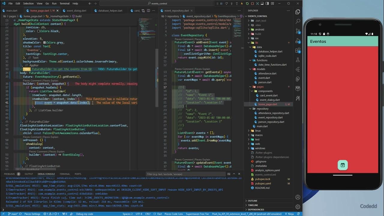 Flutter: 7. Añadir y mostrar Eventos en la app - YouTube