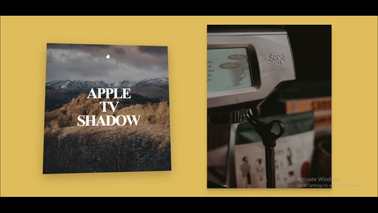 Apple TV shadow using Html Css and Javascript - YouTube