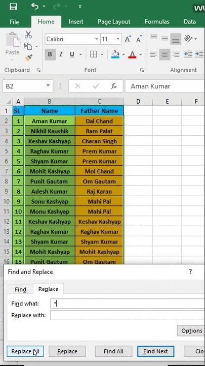 Excel | replace | trick - YouTube