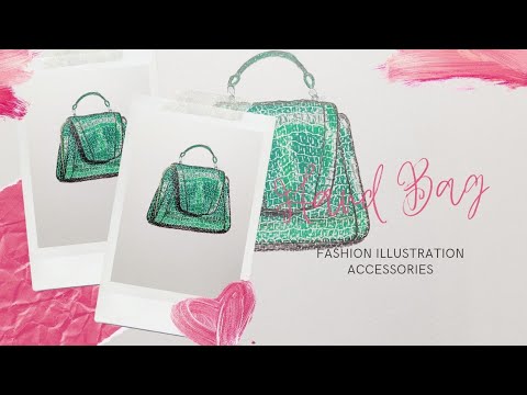 How to draw Accessories Fashion illustration | Handbag | Swathi Art ...