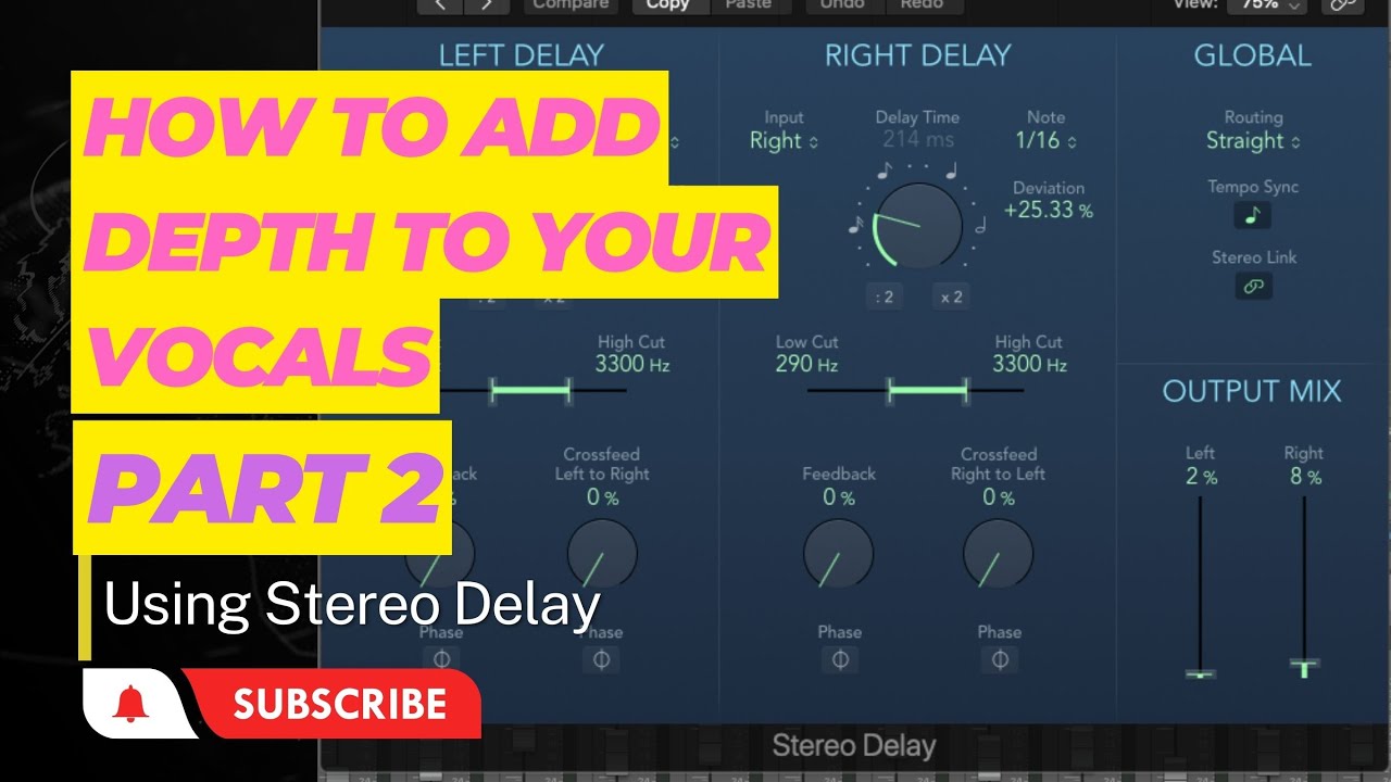 How to give your vocals Depth using the default Stereo Delay Part 2 ...