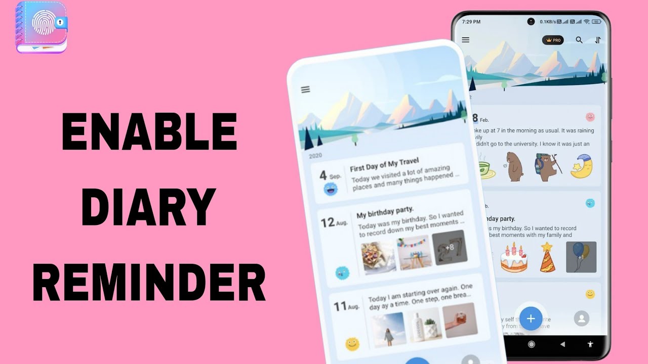 How To Enable Diary Reminder On My Diary App - YouTube