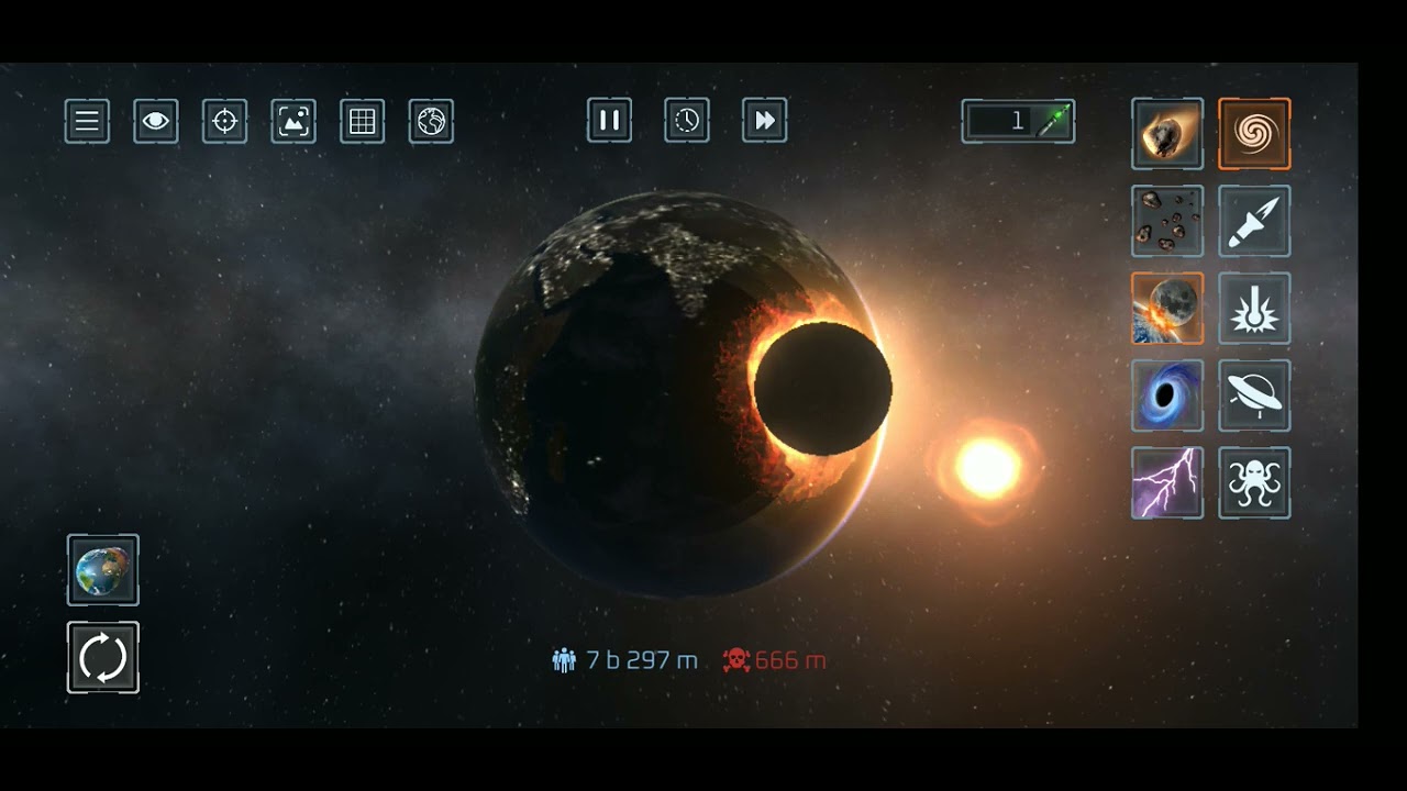 what happens if the moon crashed into earth /solar smash gameplay 🌍🌑 ...