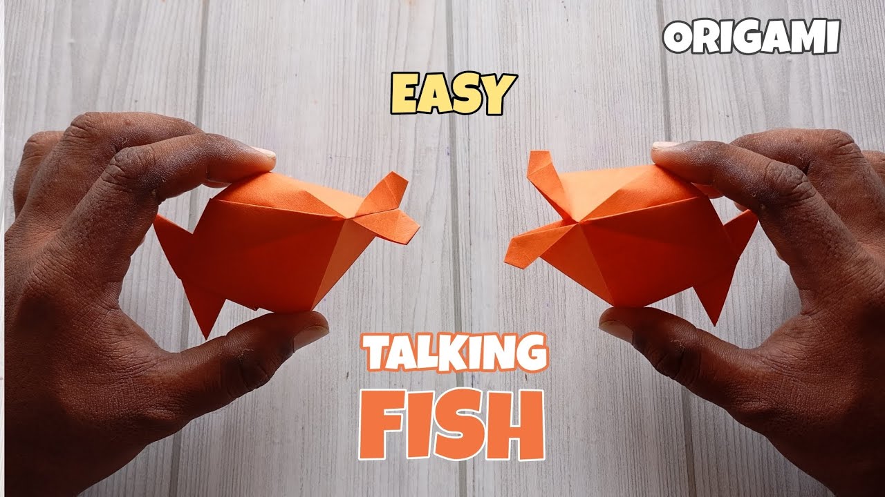 FUNNY TALKING FISH ORIGAMI|HOW TO MAKE EASY PAPER TALKING FISH TUTORIAL ...