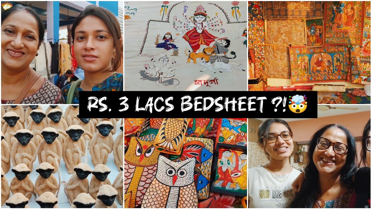 Bedsheet worth Rs. 3 Lacs 😲| Paper Art at Rs.10k🤯| Hostoshilpo Mela ...