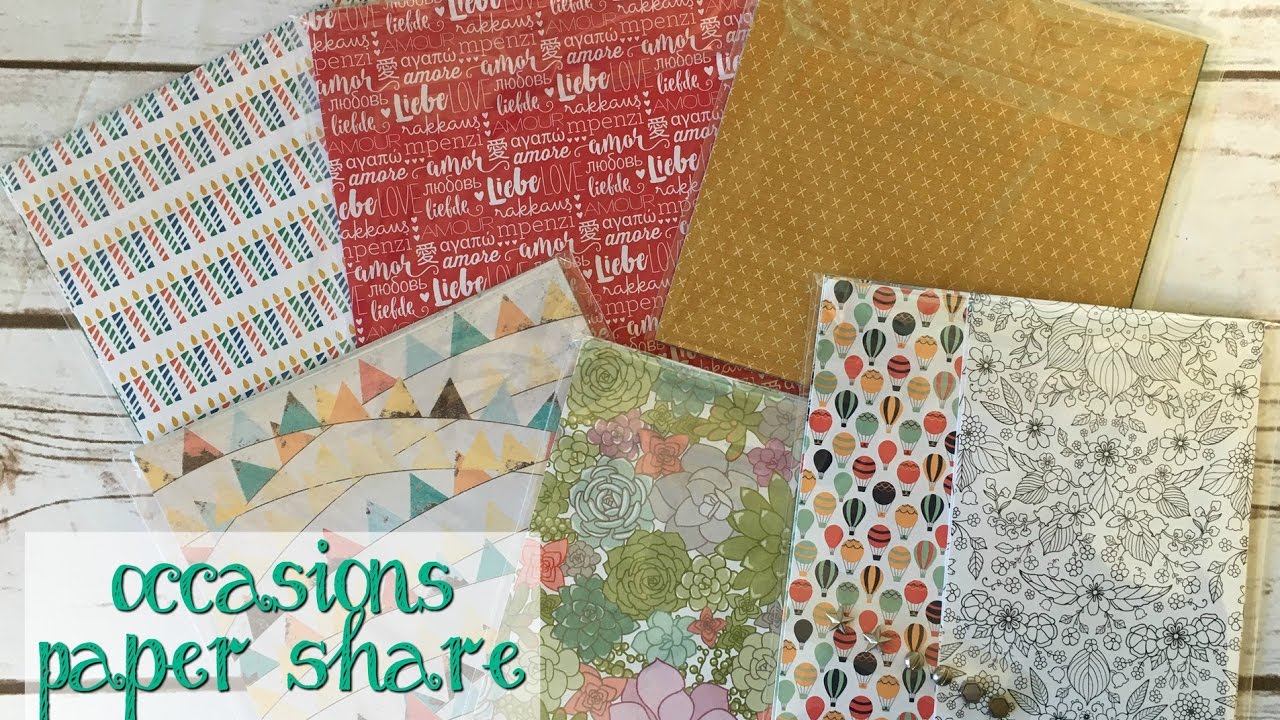 New Occasions Catalog Designer Paper - YouTube