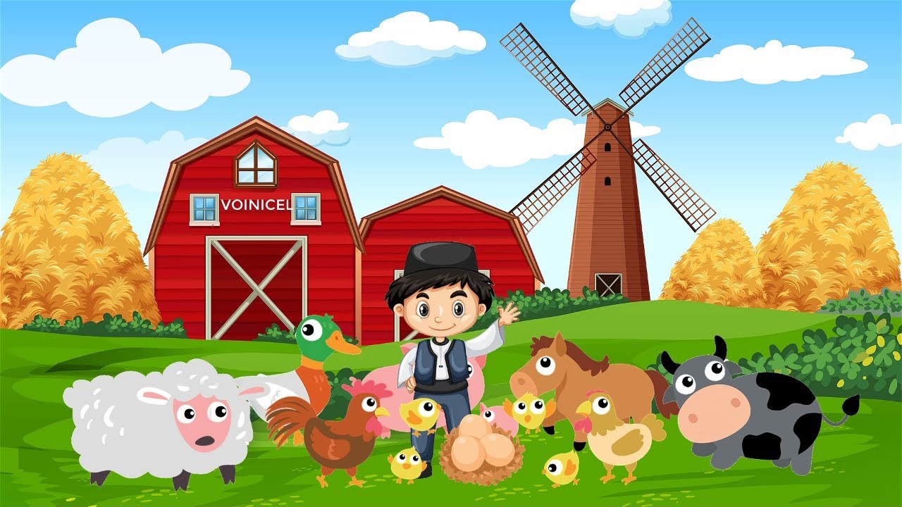 Desene animate pentru copii-La ferma cu Voinicel-Invatam animalele ...