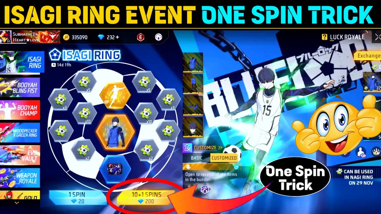 isagi ring event FreeFire | isagi ring event me kitna diamond lagega ...