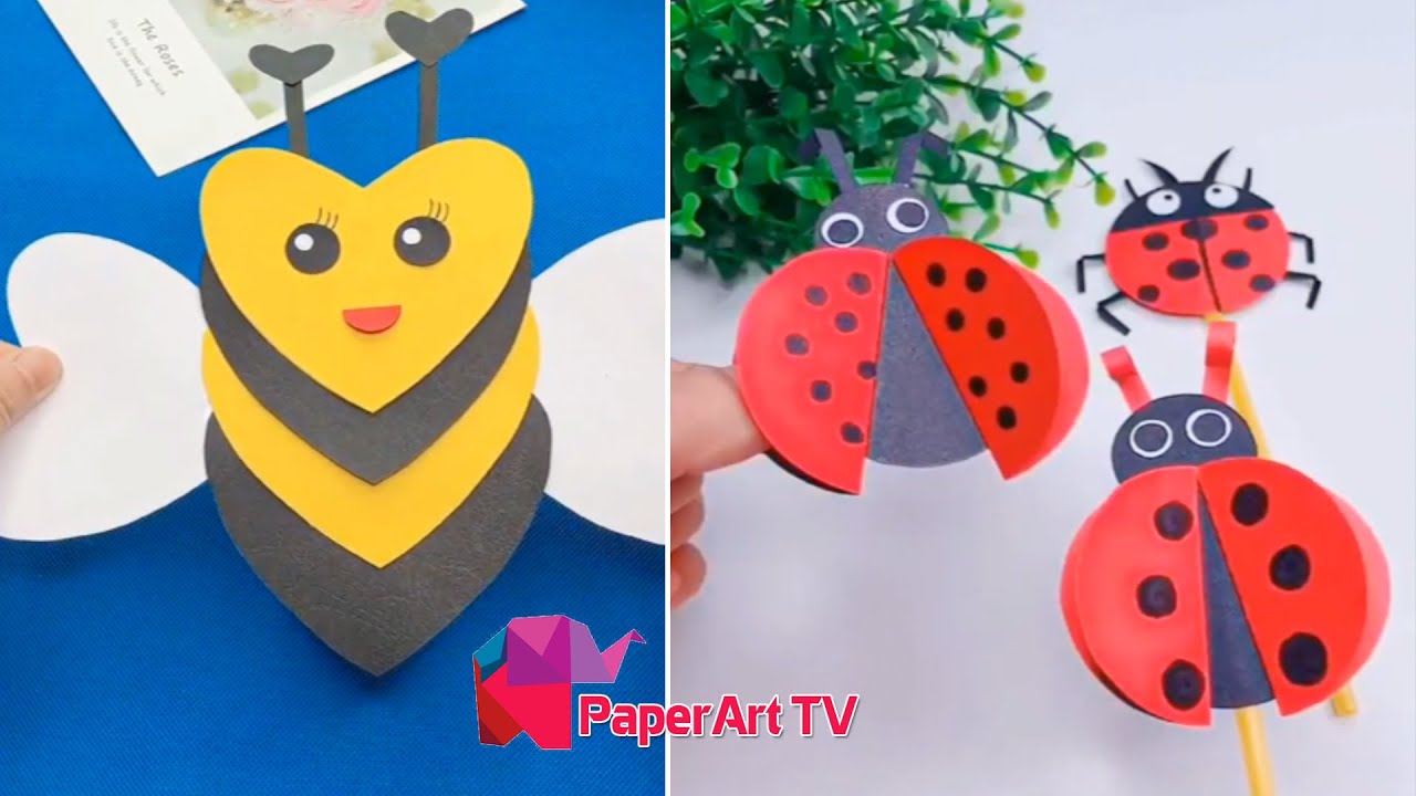 Cute Animal Paper Crafts - 5 DIY Paper Toys #85 - YouTube